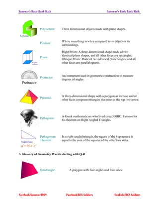 Math dictionary of geometry words [www.onlinebcs.com] | PDF