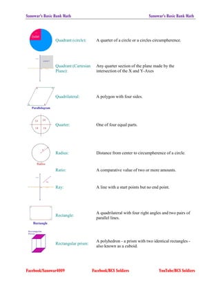 Math dictionary of geometry words [www.onlinebcs.com] | PDF