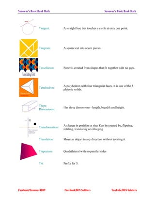 Math dictionary of geometry words [www.onlinebcs.com] | PDF