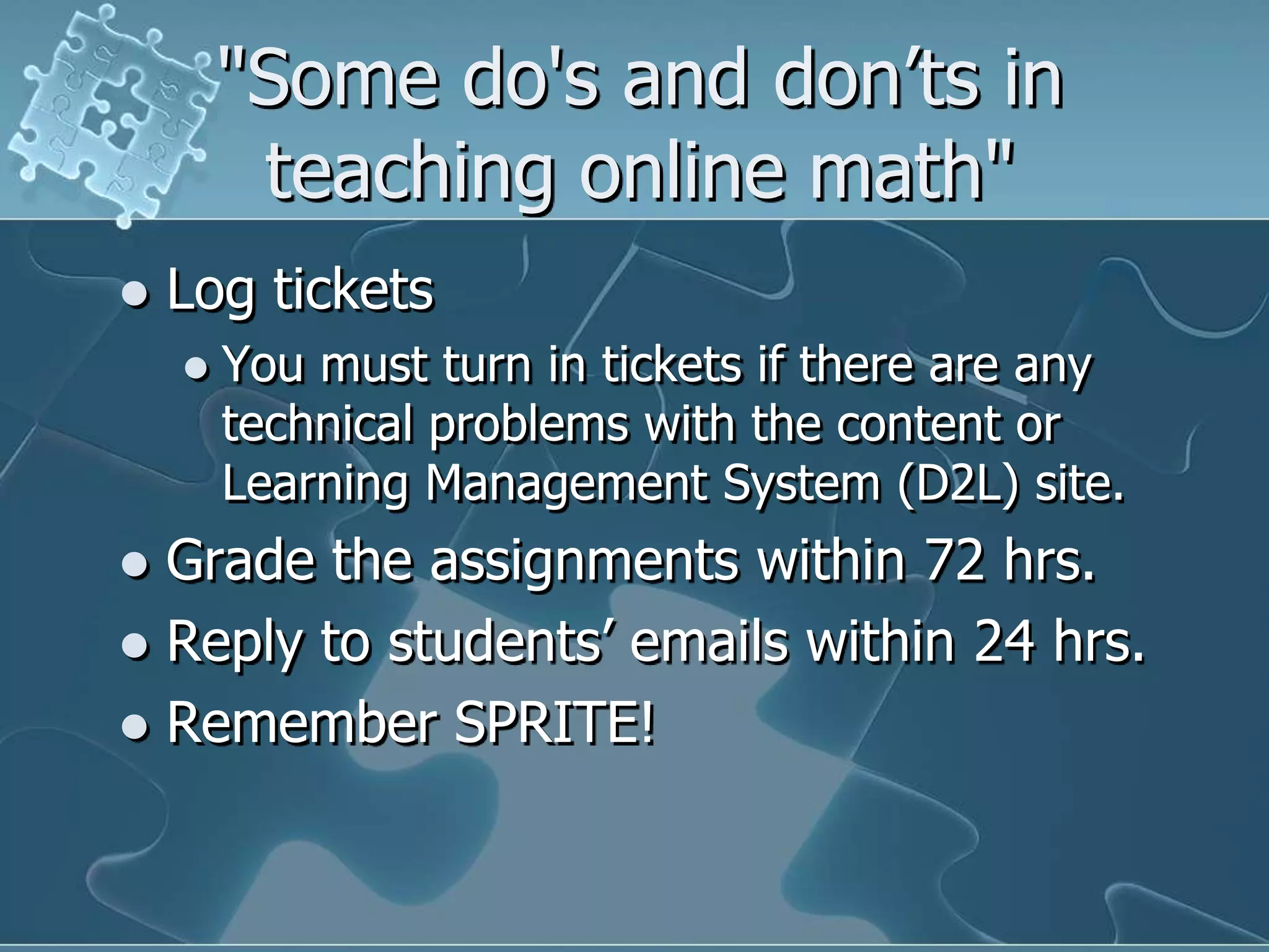 Math dos and donts | PPTX | Education