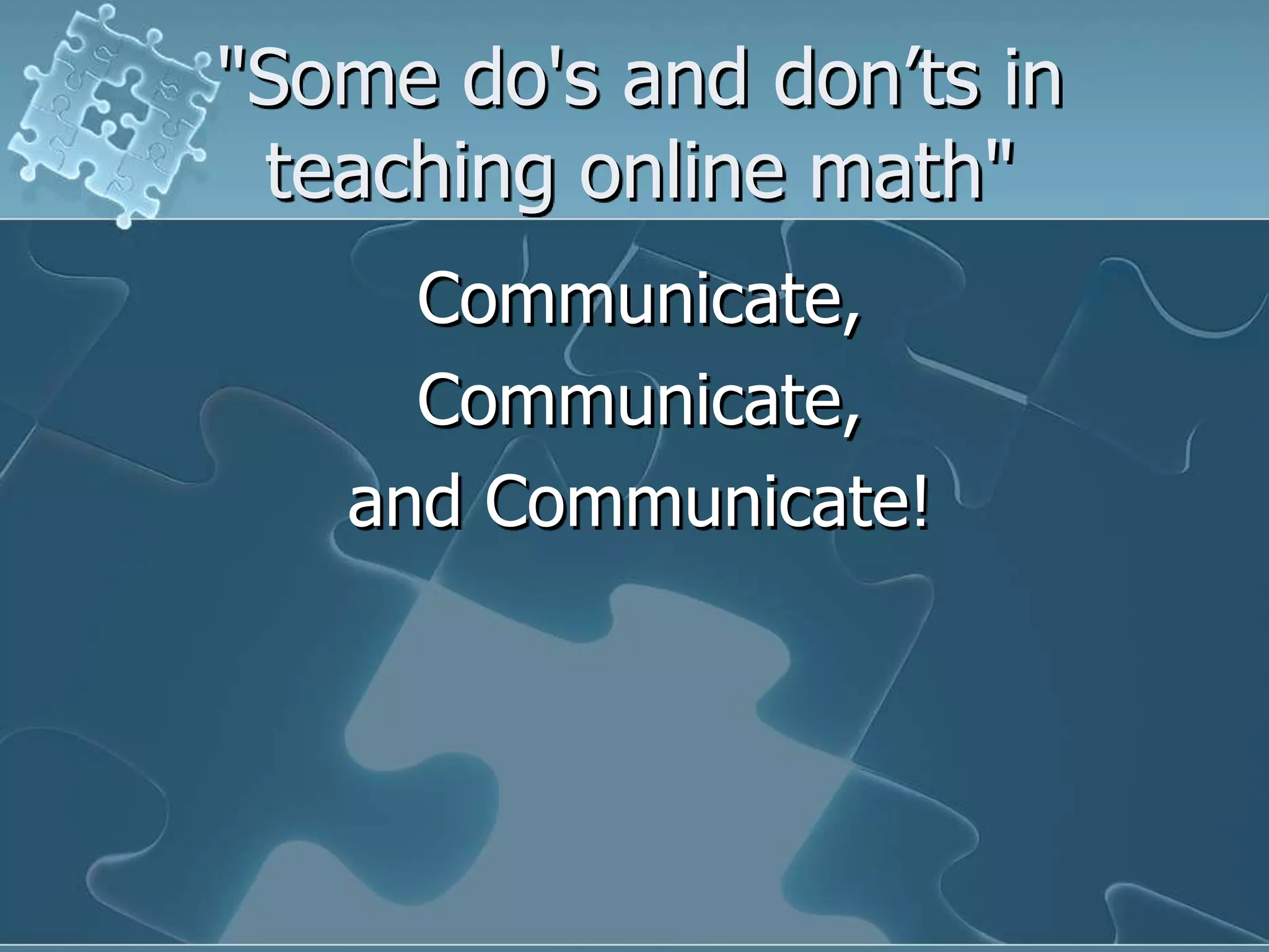 Math dos and donts | PPTX | Education