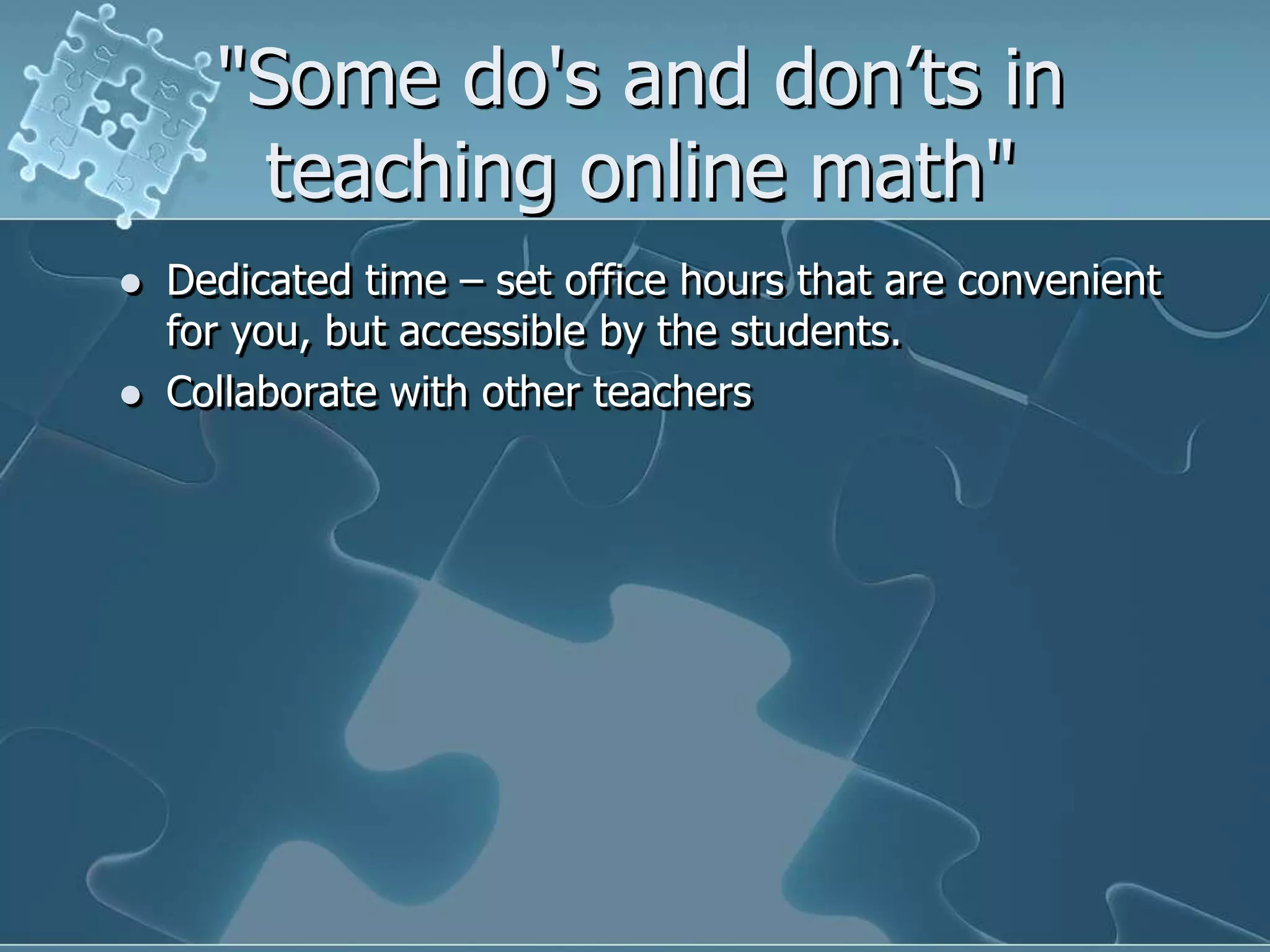 Math dos and donts | PPTX | Education