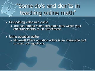 Math dos and donts | PPTX | Education