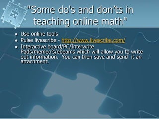 Math dos and donts | PPTX | Education