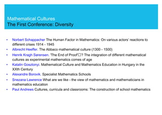 Matheamtical cutlures (bath june 15) | PPT