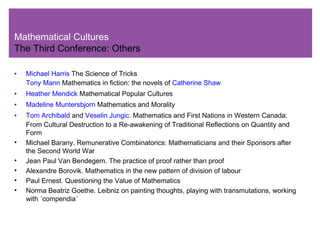 Matheamtical cutlures (bath june 15) | PPT