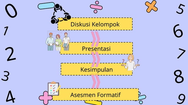 Math Education Presentation Skeleton in a Purple White Black Lined ...