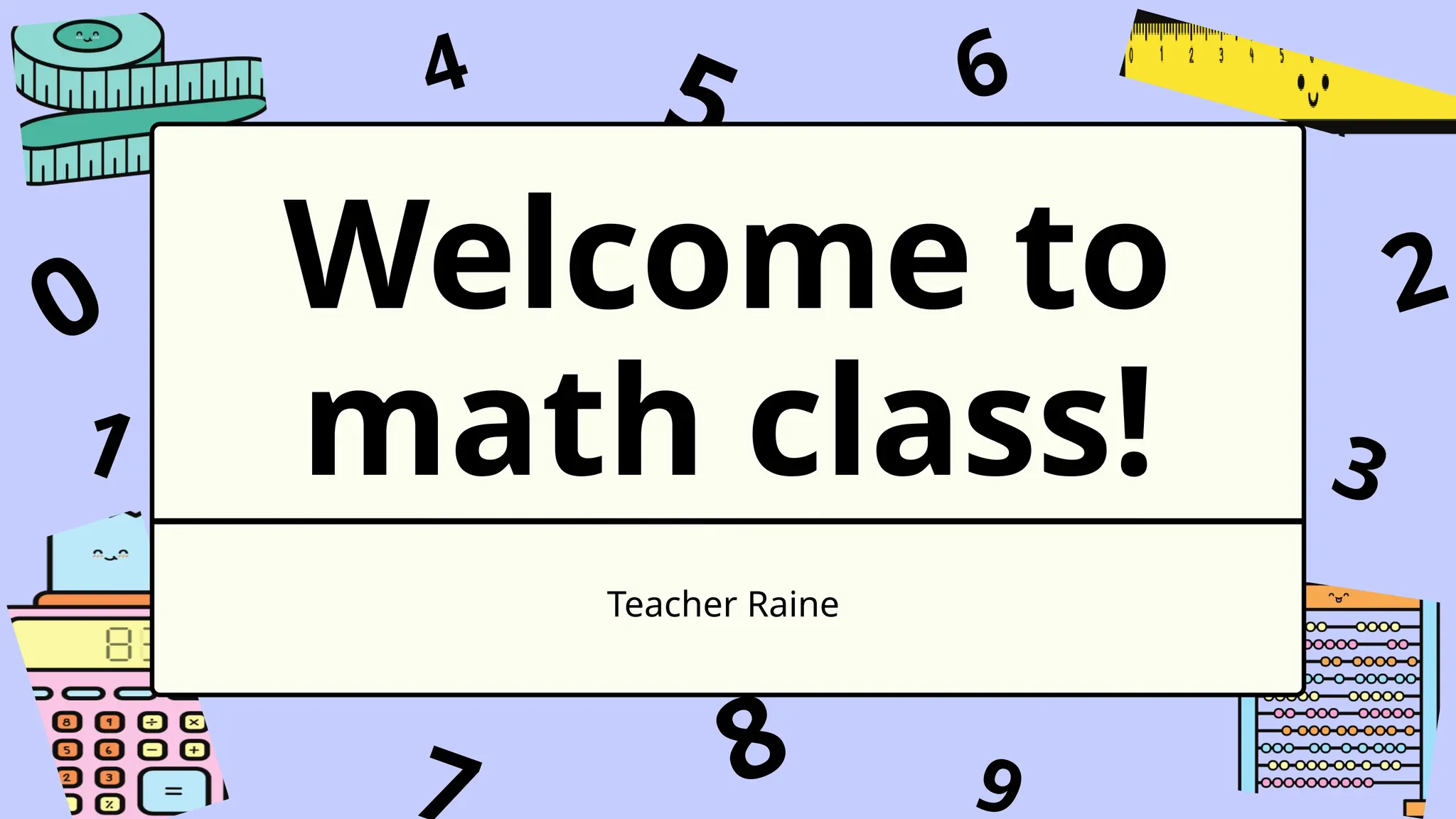 Math Education Presentation Skeleton in a Purple White Black Lined ...