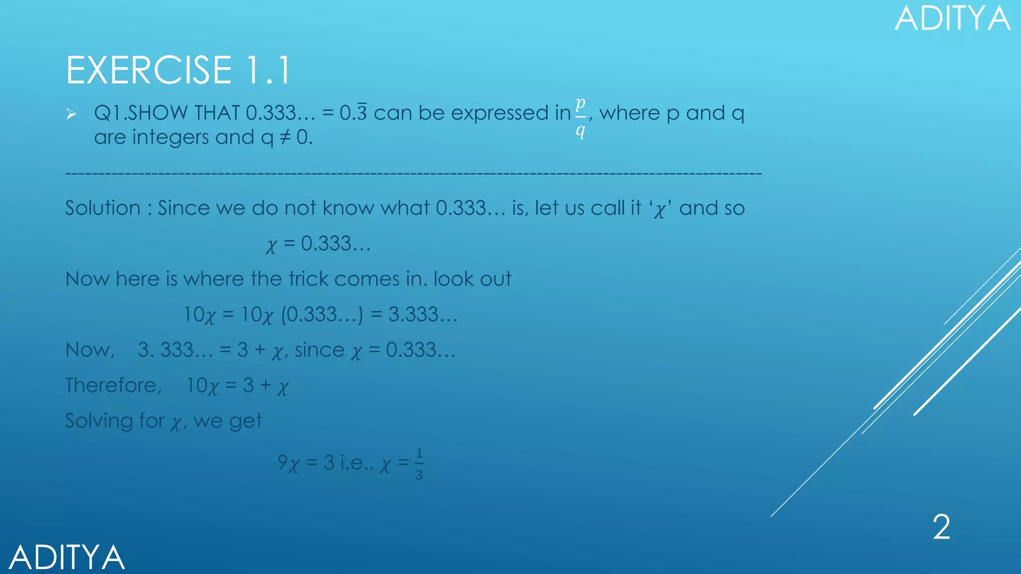 Mathematics : NUMBER SYSTEM | PPT