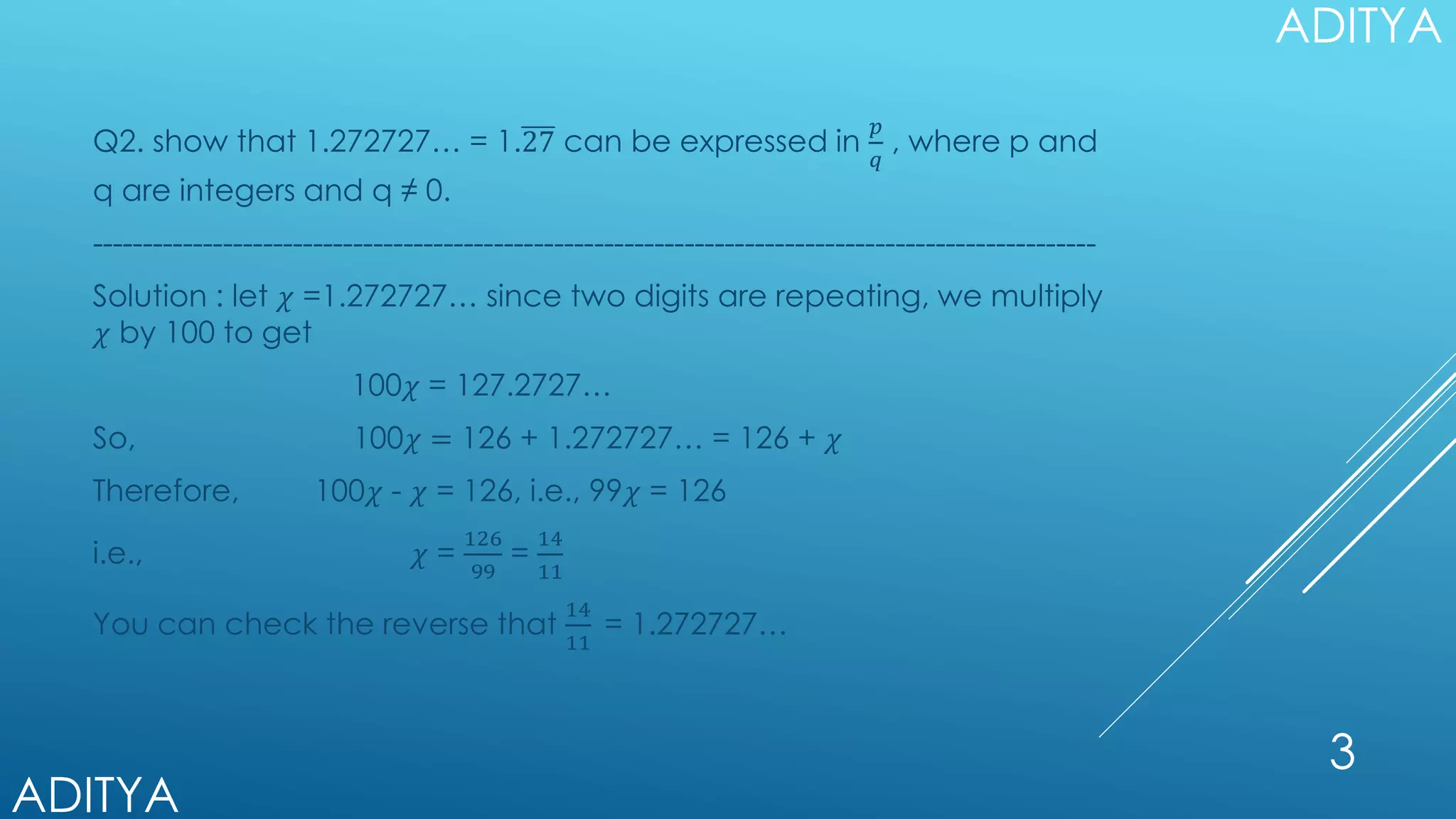 Mathematics : NUMBER SYSTEM | PPT