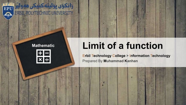 Limit of Function Mathematic | PPT