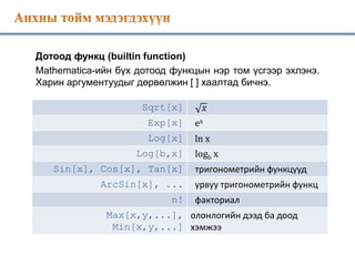 Mathematica Анхны тойм мэдэгдэхүүн.pptx