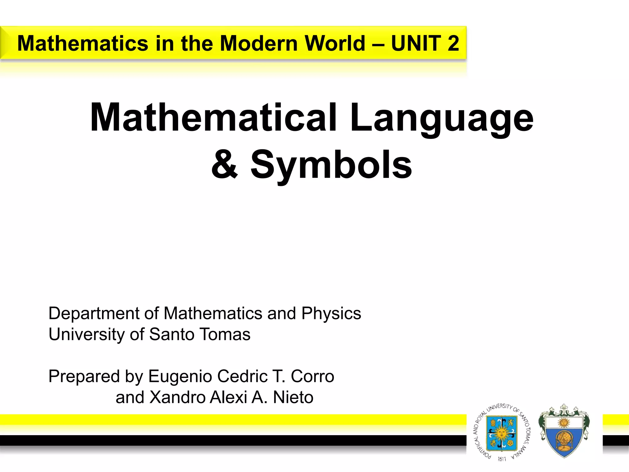 Mathematical language-and-symbols-including-sets | PDF | Programming ...