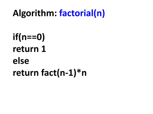 Mathematical Analysis of Recursive Algorithm. | PPT Mathematical Analysis of Recursive Algorithm. | PPT