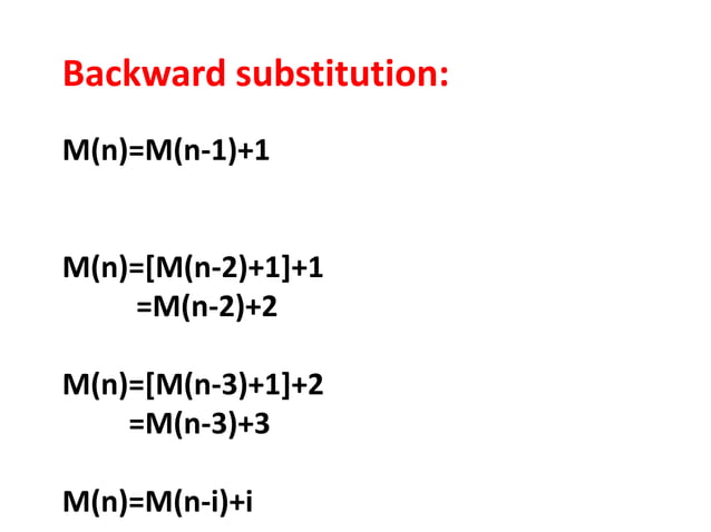 Mathematical Analysis of Recursive Algorithm. | PPT Mathematical Analysis of Recursive Algorithm. | PPT