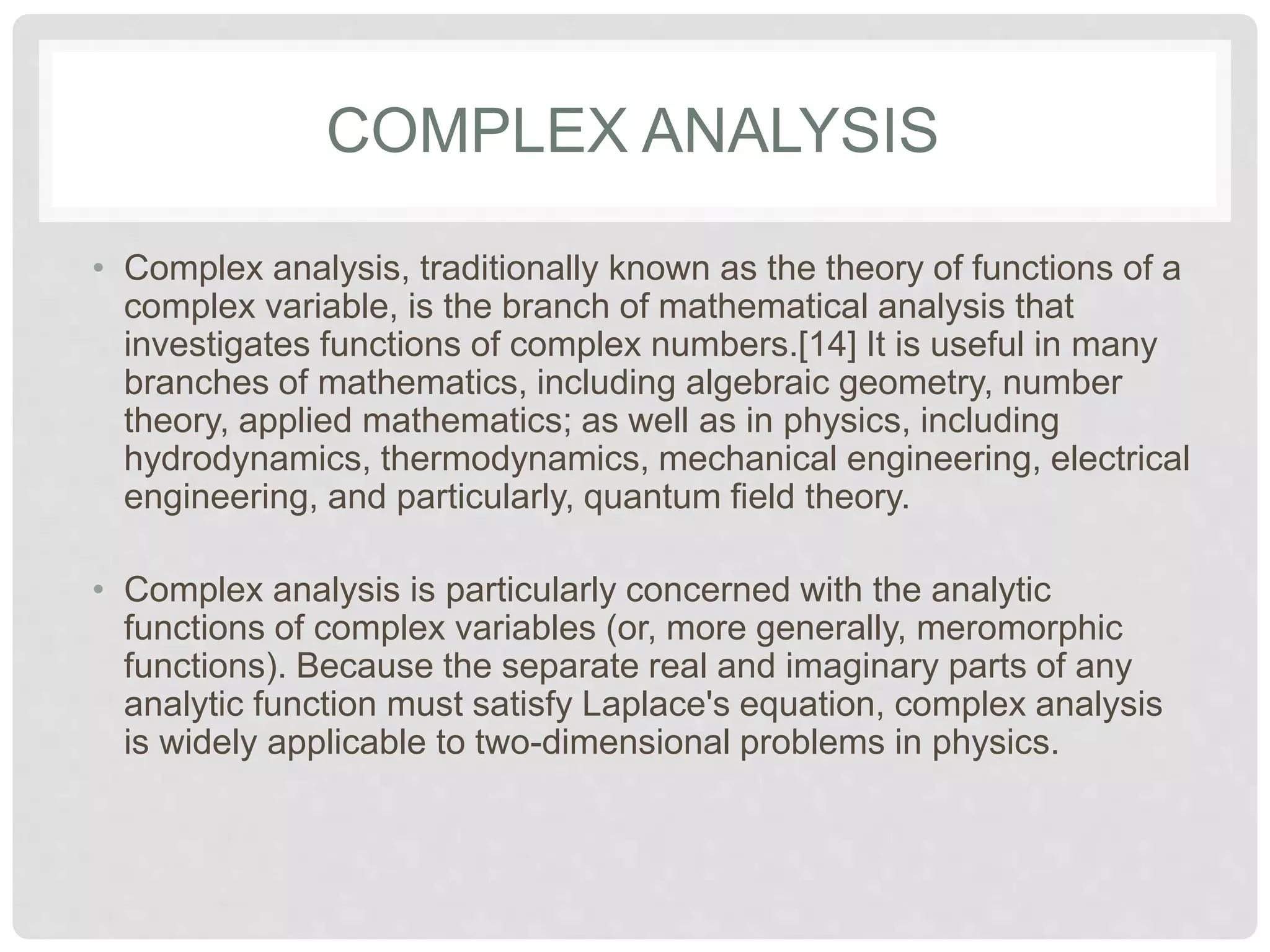 Mathematical analysis | PPTX