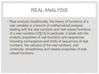 Mathematical analysis | PPTX
