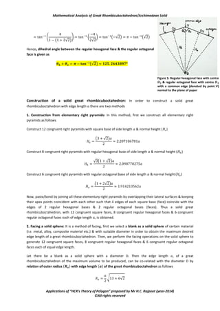 Mathematical analysis of great rhombicuboctahedron (an Archimedean ...