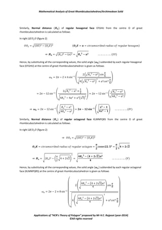 Mathematical analysis of great rhombicuboctahedron (an Archimedean ...