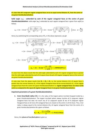 Mathematical analysis of great rhombicuboctahedron (an Archimedean ...