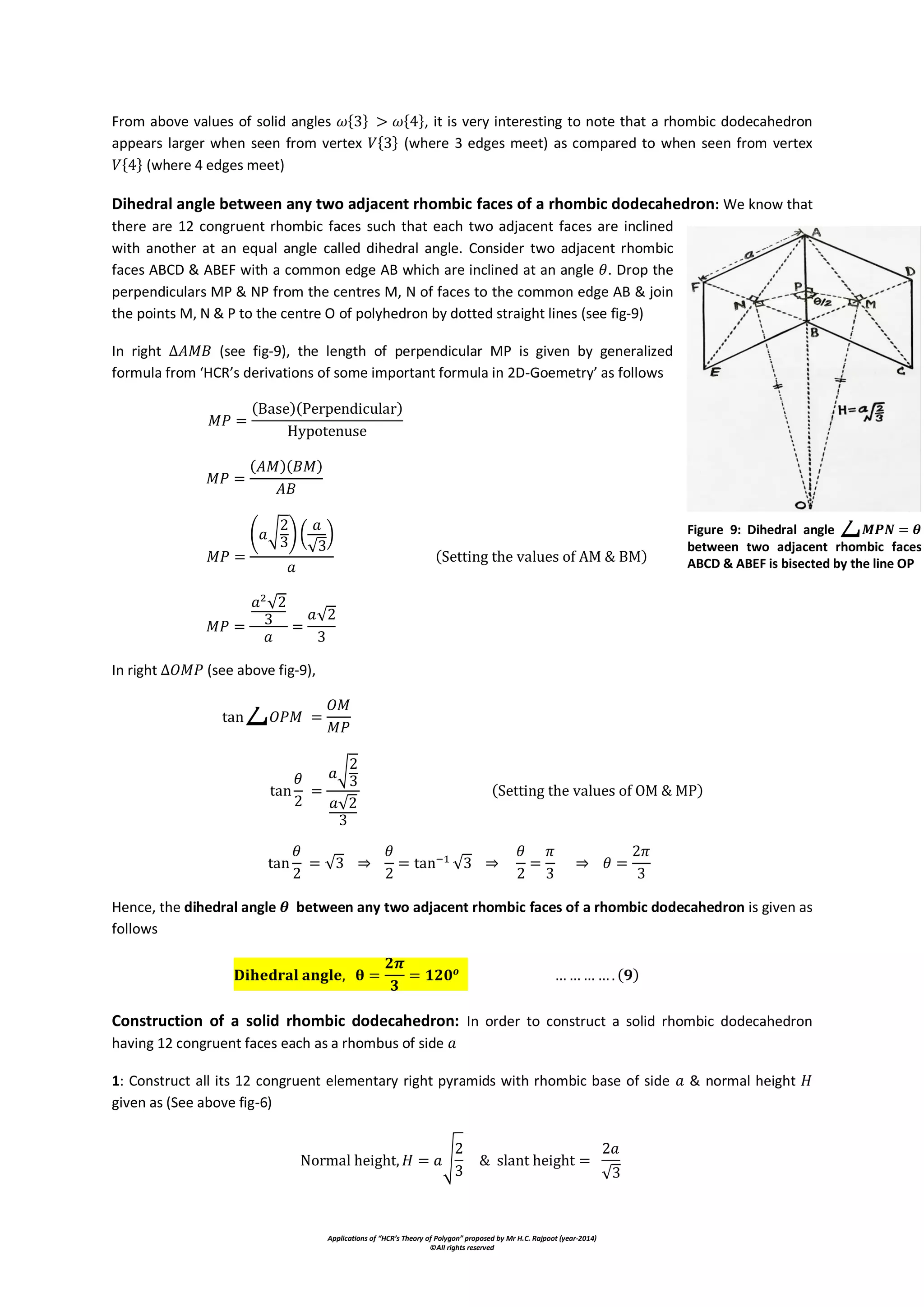Mathematical Analysis of Rhombic Dodecahedron by applying HCR's Theory ...