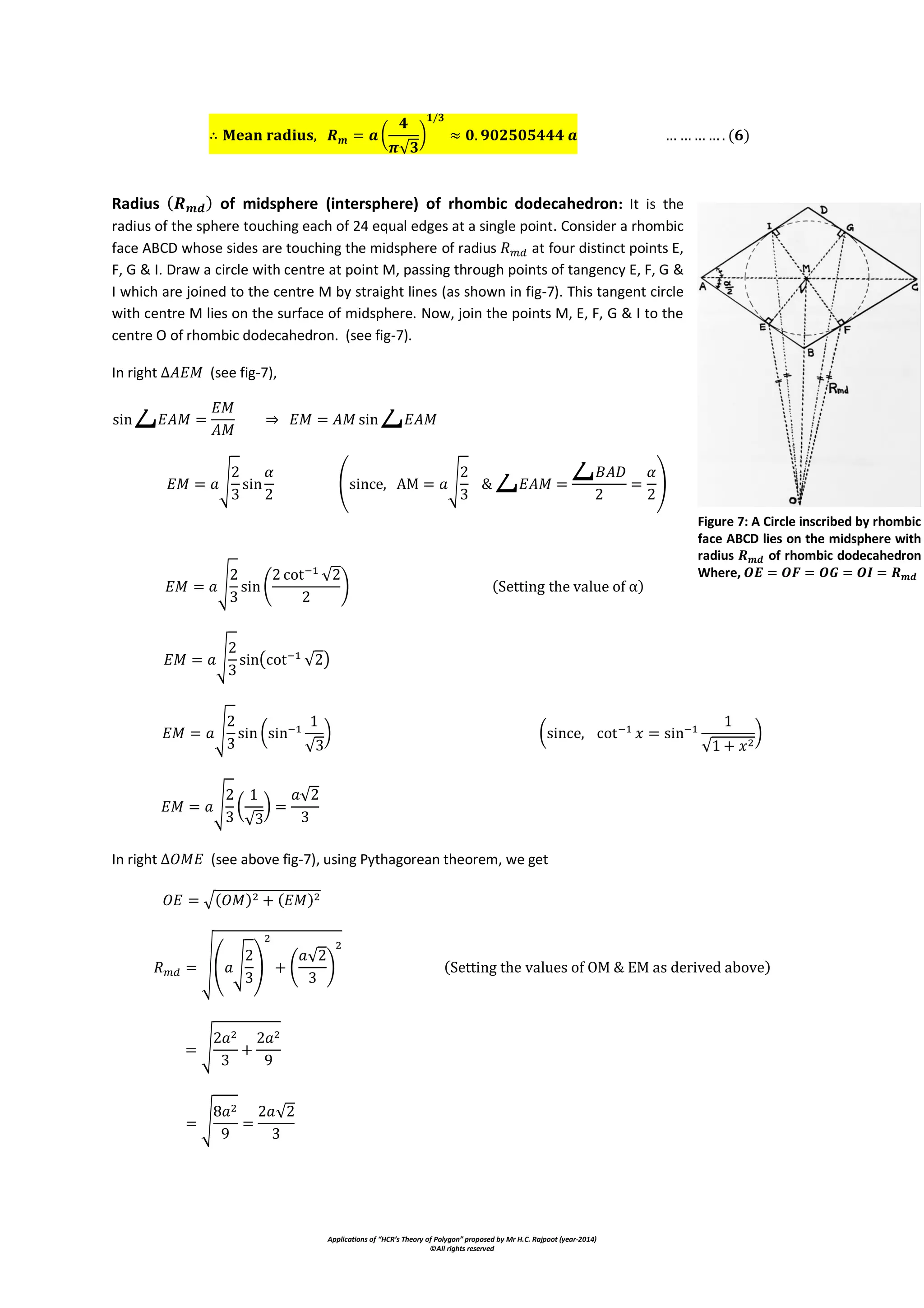 Mathematical Analysis of Rhombic Dodecahedron by applying HCR's Theory ...