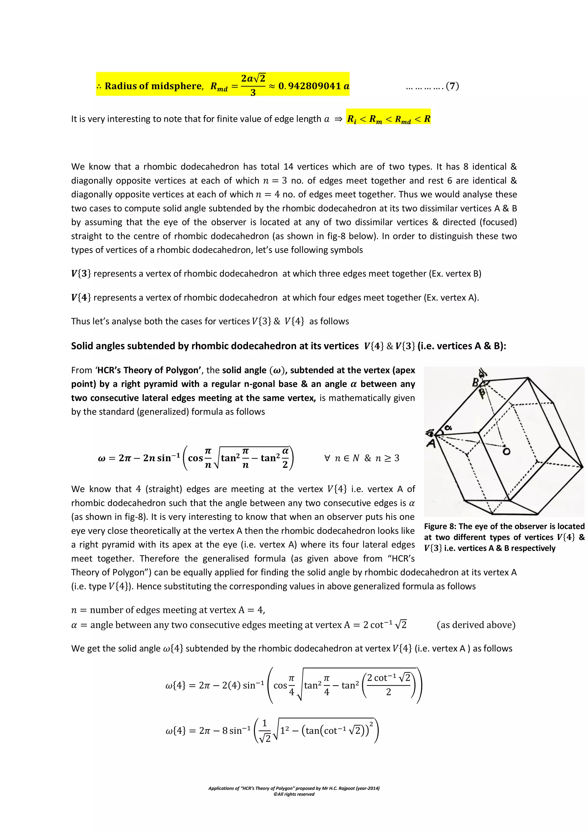 Mathematical Analysis of Rhombic Dodecahedron by applying HCR's Theory ...