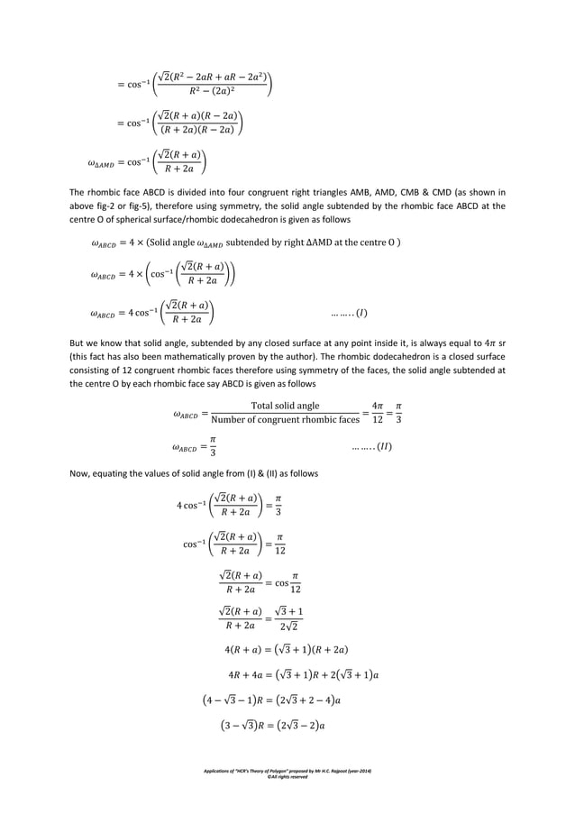 Mathematical Analysis Of Rhombic Dodecahedron By Applying Hcrs Theory