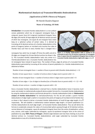 Mathematical analysis of truncated rhombic dodecahedron (HCR's ...