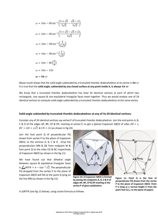 Mathematical analysis of truncated rhombic dodecahedron (HCR's Polyhedron) | PDF