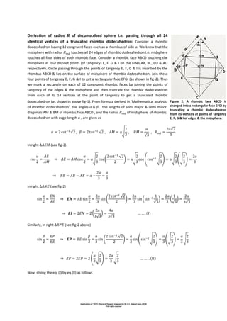 Mathematical analysis of truncated rhombic dodecahedron (HCR's Polyhedron) | PDF