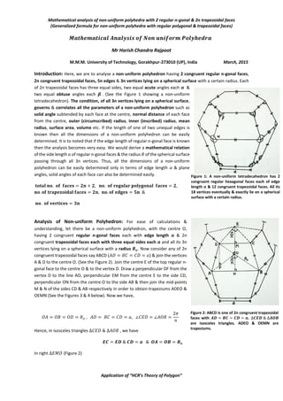 Mathematical analysis of non-uniform polyhedra having 2 congruent regular n-gonal faces, 2n ...