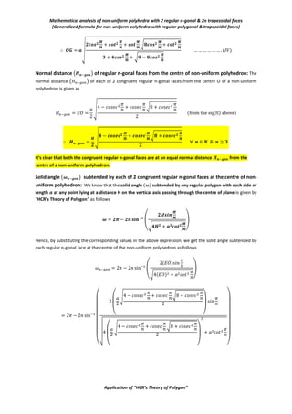 Mathematical analysis of non-uniform polyhedra having 2 congruent ...