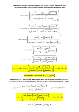 Mathematical analysis of non-uniform polyhedra having 2 congruent ...