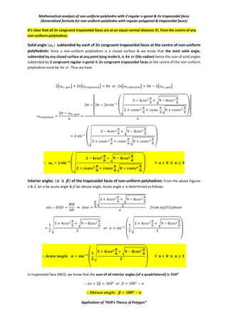Mathematical analysis of non-uniform polyhedra having 2 congruent ...