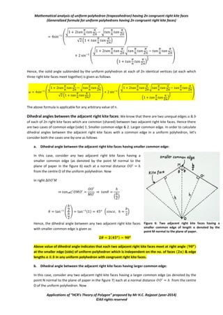 Mathematical analysis of n-gonal trapezohedron with 2n congruent right ...