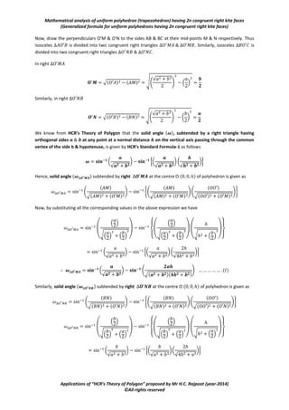 Mathematical analysis of n-gonal trapezohedron with 2n congruent right ...