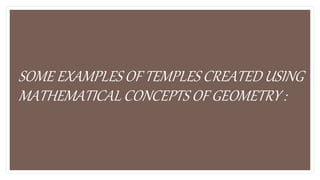 Mathematical aspect of all the geometrical shapes used in the ...