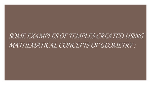 Mathematical aspect of all the geometrical shapes used in the ...