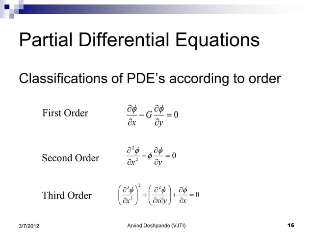 Mathematical behaviour of pde's | PDF | Physics | Science