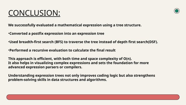 MATHEMATICAL EXPRESSION EVALUATION USING TREES.pptx