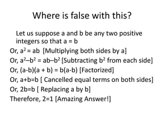 Mathematical fallacy | PPTX