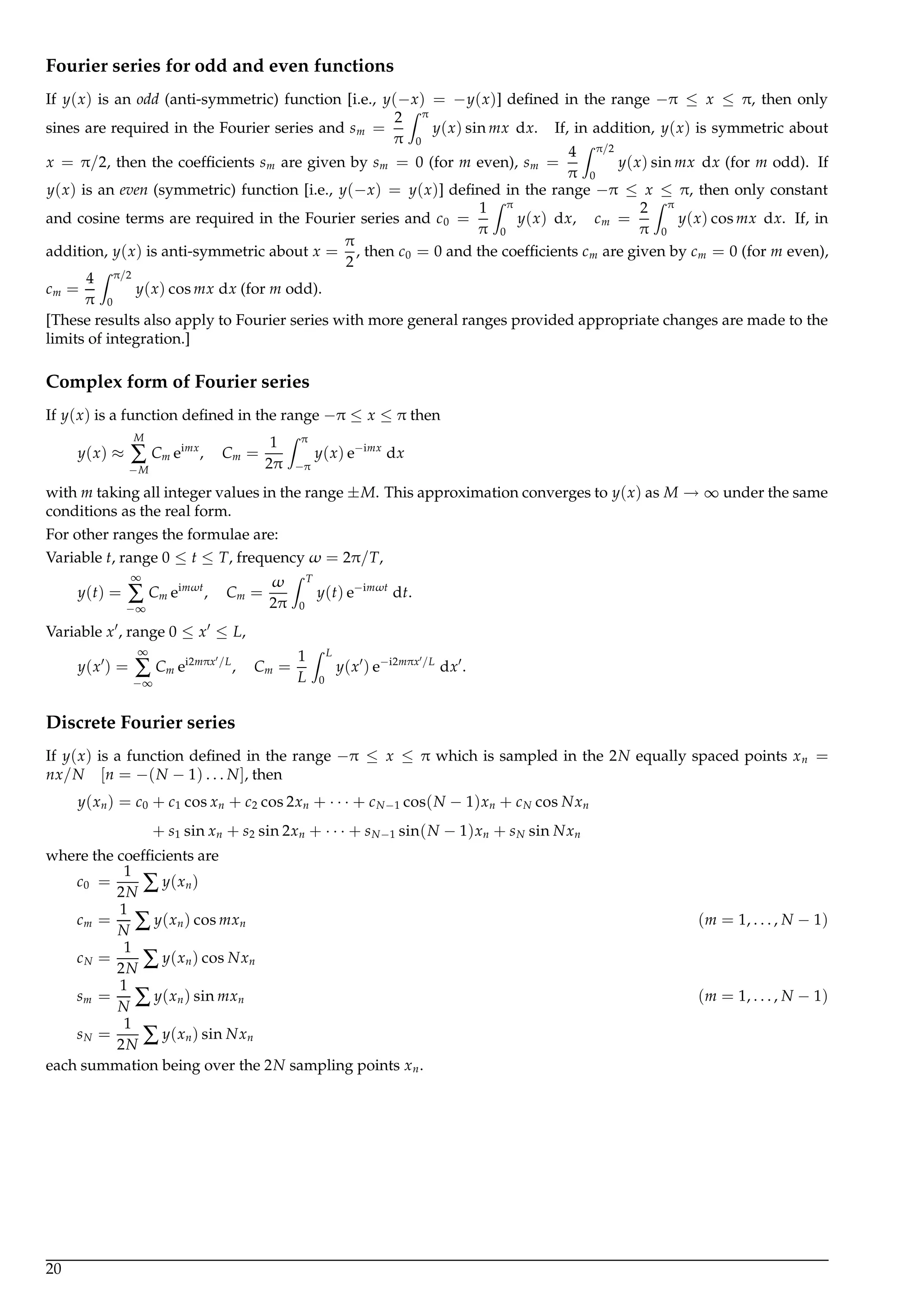 Mathematical formula handbook (1) | PDF