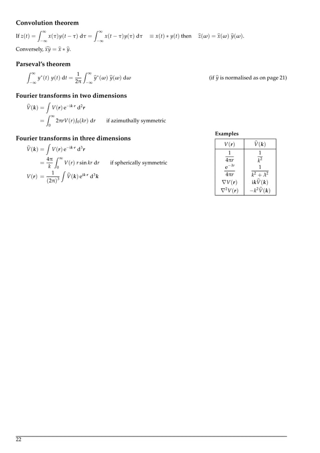 Mathematical formula handbook (1) | PDF