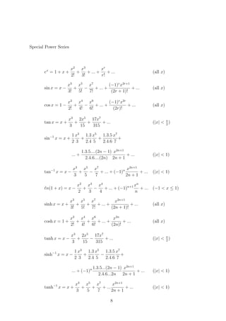 Mathematical formula tables | PDF | Physics | Science