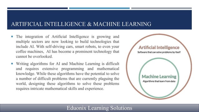 Mathematics Foundation Course for Machine Learning & AI By Eduonix | PPTX