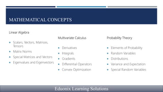 Mathematics Foundation Course for Machine Learning & AI By Eduonix | PPTX
