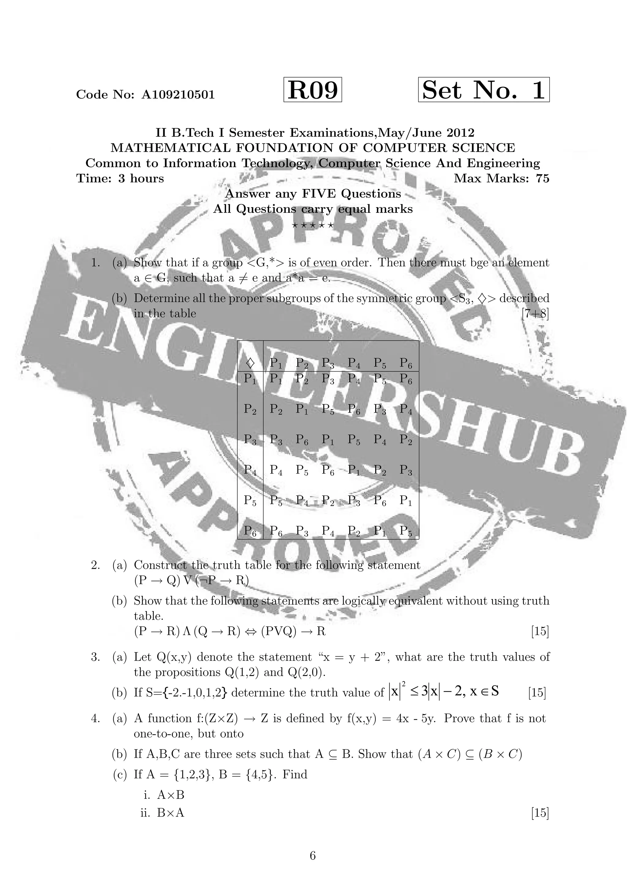 Mathematicalfoundationofcomputerscience | PDF
