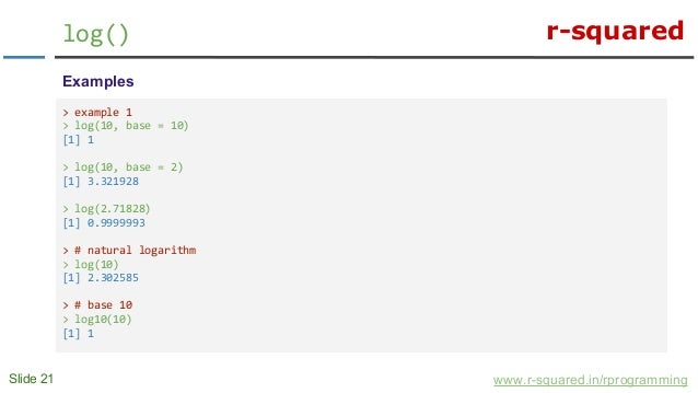 R Programming: Mathematical Functions In R