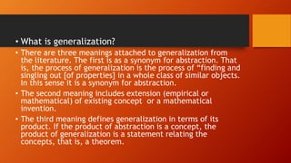 Mathematical generalization | PPTX